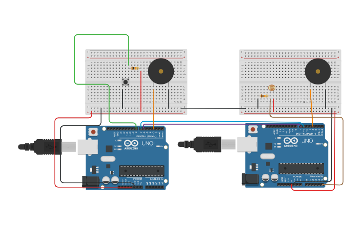 Circuit Design Bi Directional Communication Tinkercad