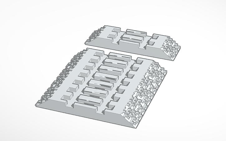 3D design N-scale Peco 55 Short Track 104(bed) - Tinkercad