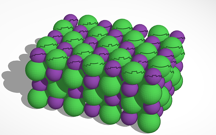 3D design Ionic Compound - Tinkercad