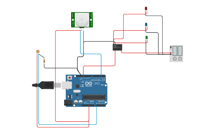 Circuit design Smart Street Light - Tinkercad