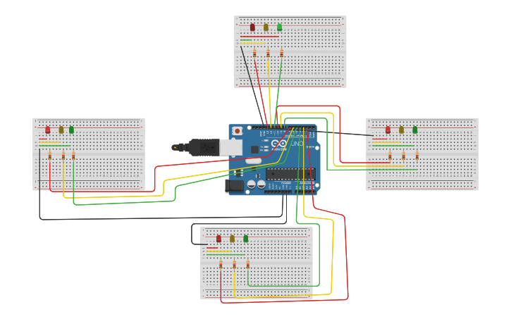 Circuit design 4 Traffic | Tinkercad