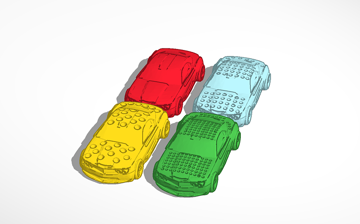 3D design Dimpled car models - Tinkercad
