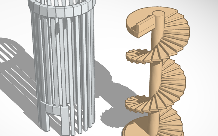 3D design stairs replica | Tinkercad
