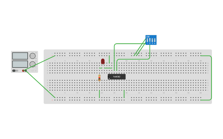 Circuit design LAB 6 IC 7402 | Tinkercad