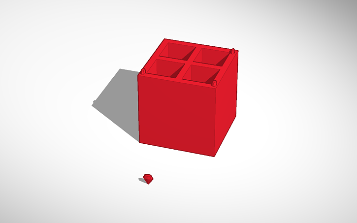 3D design Makeup box on wheels - CACPrint - Tinkercad