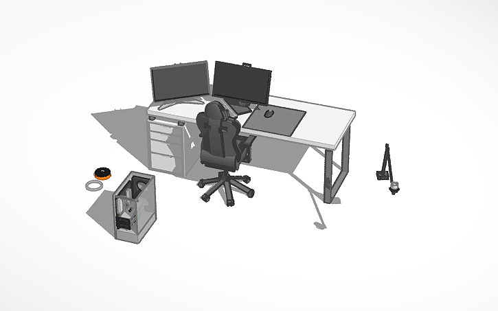 3D design gaming setup - Tinkercad