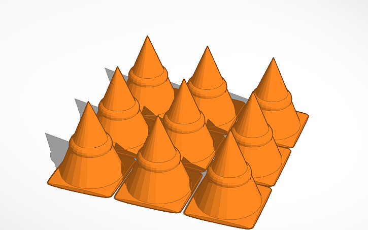 3D design Traffic cone - Tinkercad