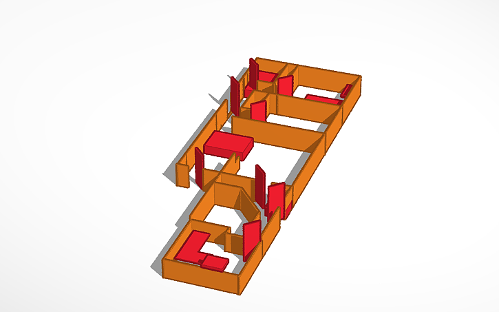 3D design House Floor Plan - Tinkercad