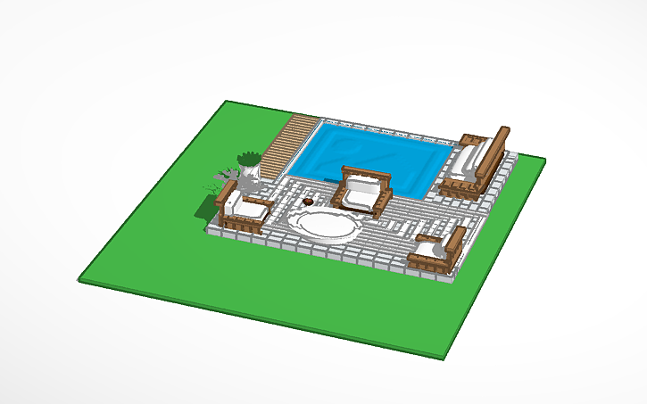 3D design Swimming pool - Tinkercad