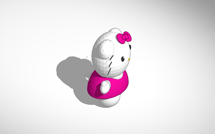 3D design Hello Kitty - Tinkercad