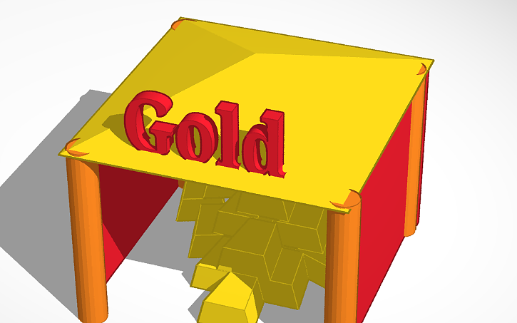 3d Design Gold Bars Tinkercad