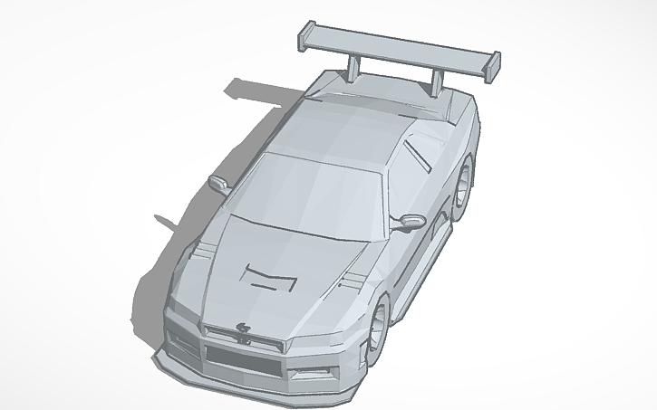3D design NISSAN Skyline GTR R34 Tuning - Tinkercad