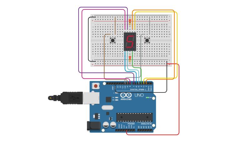 Circuit design Scoreboard Display 08. Vilaphonh Khamvongthong - Tinkercad