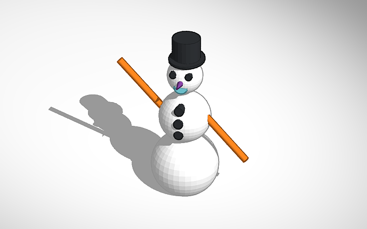 3D design Snowman | Tinkercad
