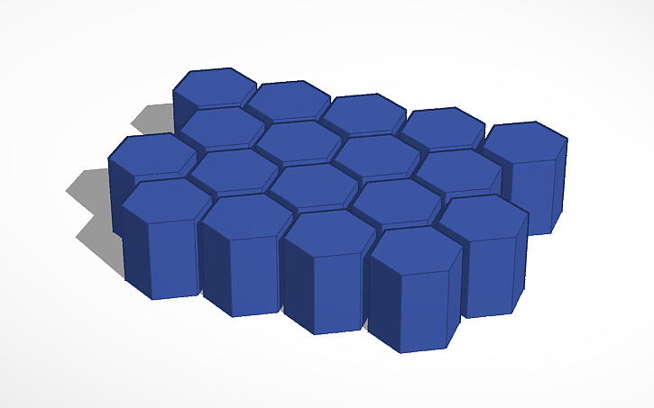 3D design Hexagon Grid - Tinkercad