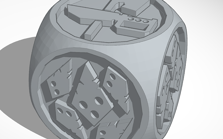 3D design Orks dice for WH40K - Tinkercad
