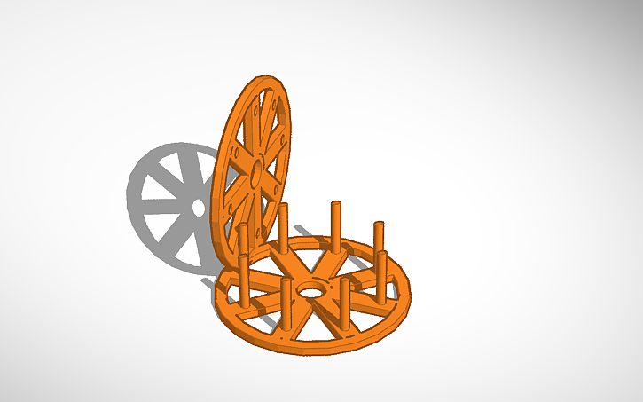 3D design ferris wheel wheels - Tinkercad