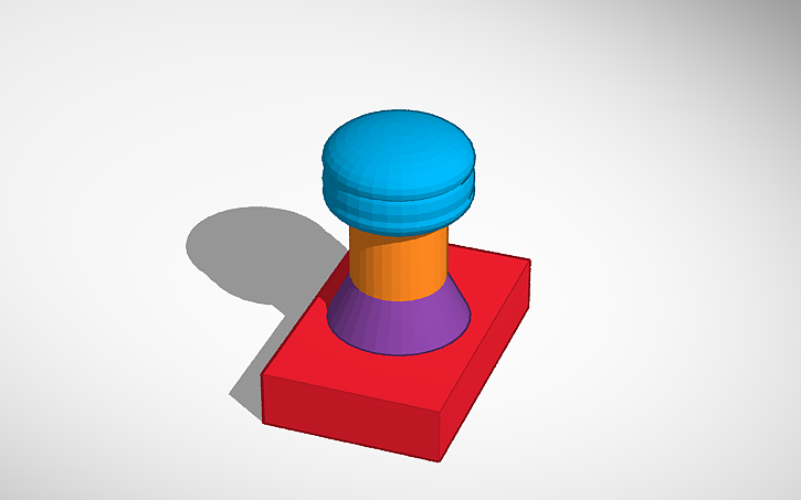 3D design Tina 2 Rectangle Stamp Handle - Tinkercad