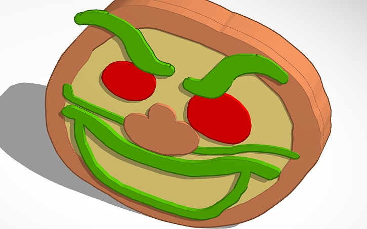 3D design Pizza face from pizza tower - Tinkercad