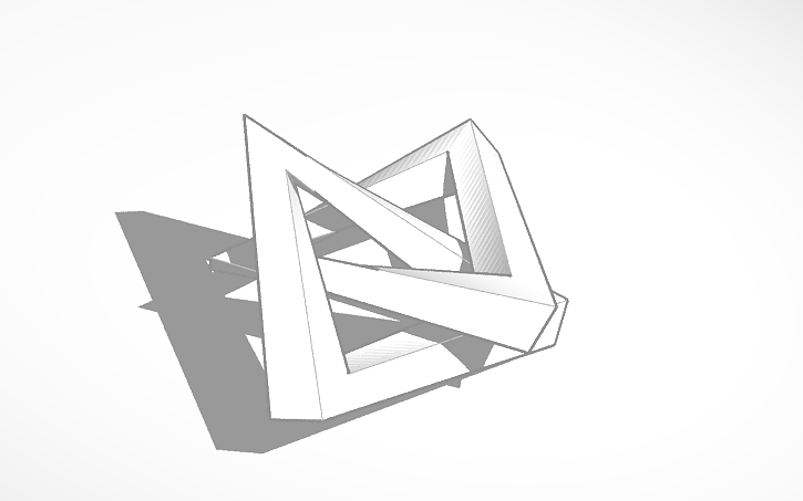 3D design connected triangles - Tinkercad