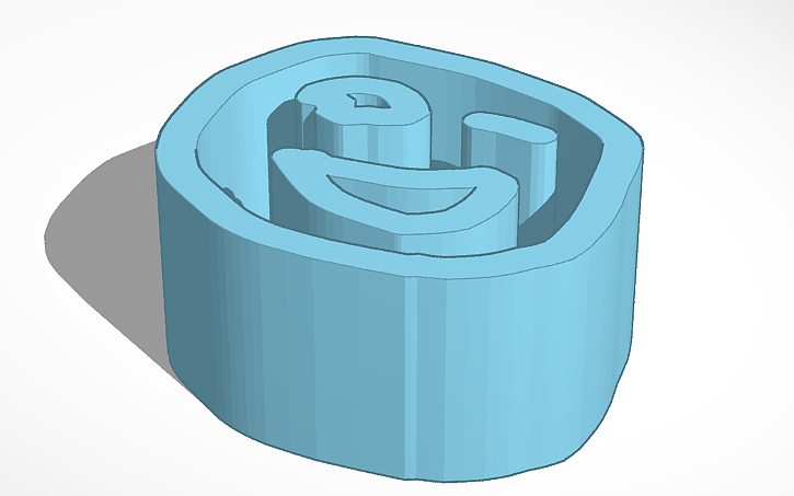 3D design wink emoji - Tinkercad
