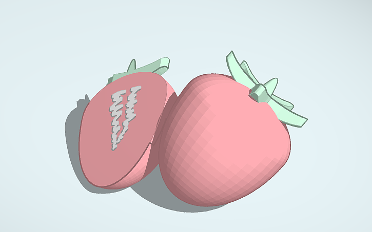 3d Design Strawberry Copyable Tinkercad