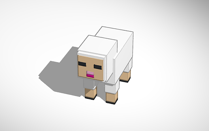 3D design Minecraft Sheep - Tinkercad