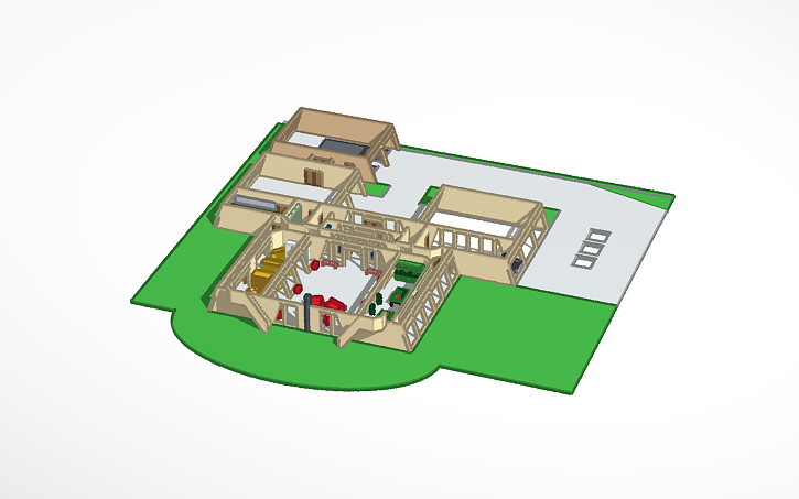 3D design Big House complet 1st floor | Tinkercad