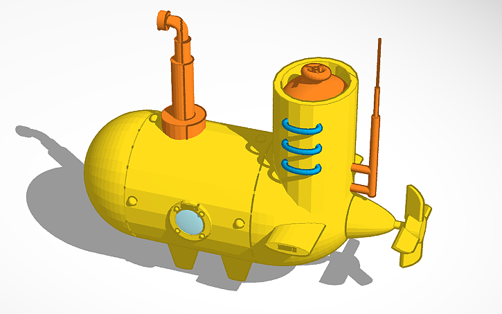 3D design Yellow submarine | Tinkercad