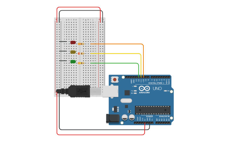Circuit design Carlos Navarro trafic ligts - Tinkercad