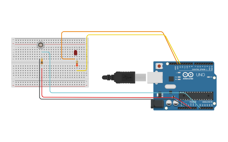 Circuit design photodiode - Tinkercad