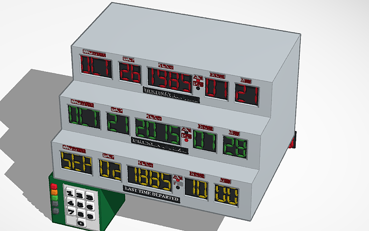 3D design Time circuits (Back To The Future) - Tinkercad