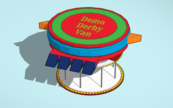 3D design Demo Derby Van Carousel ride - Tinkercad