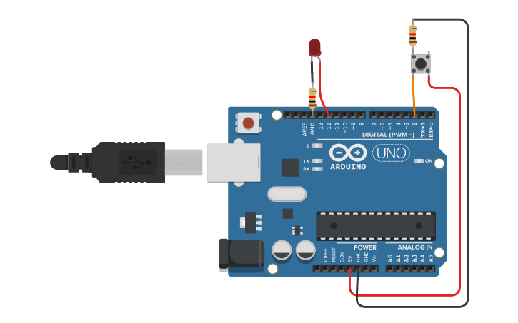 Circuit design If else with single LED - Tinkercad