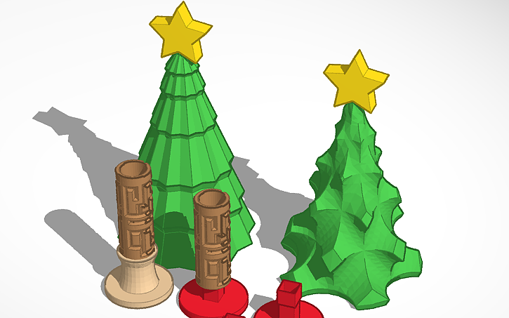 3D design Christmas Tree Puzzle - Tinkercad