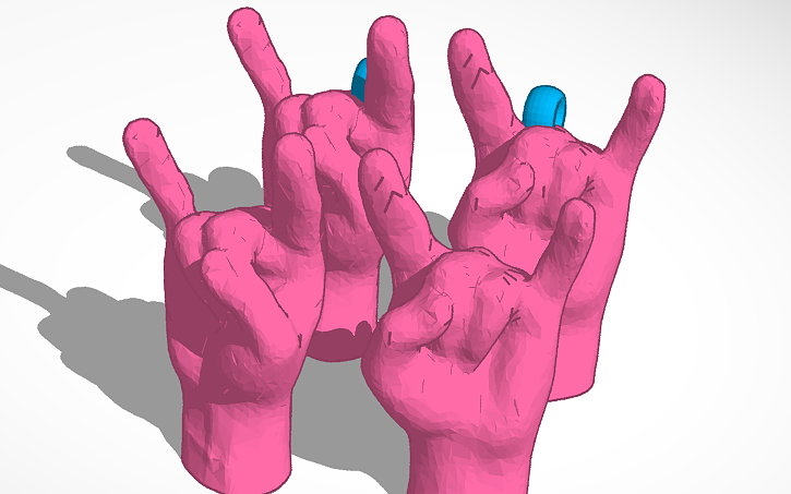 3D design horn hands - Tinkercad