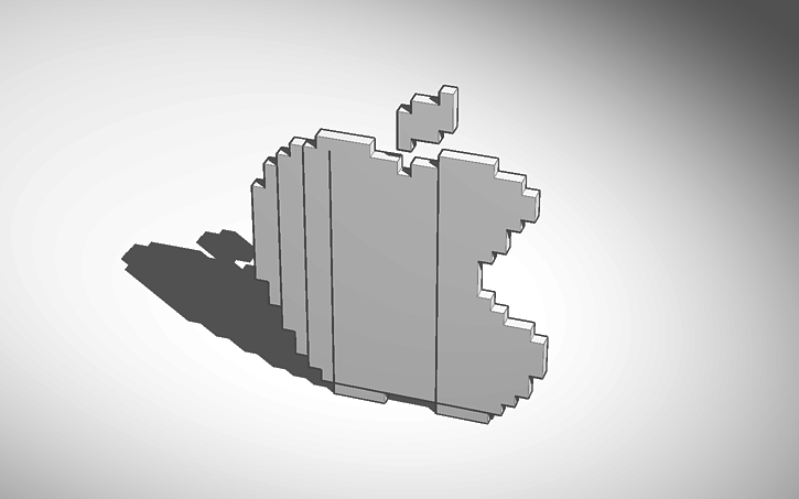 3D design Apple Logo Pixel Art | Tinkercad