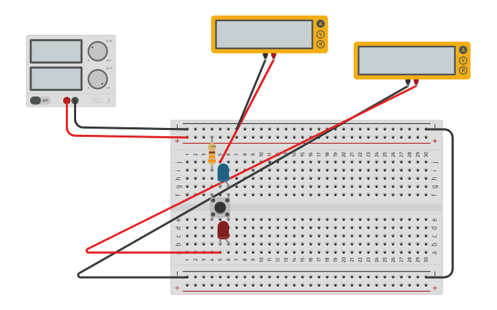 Circuit design POE - Parallel Circuit - Ammeter - Tinkercad
