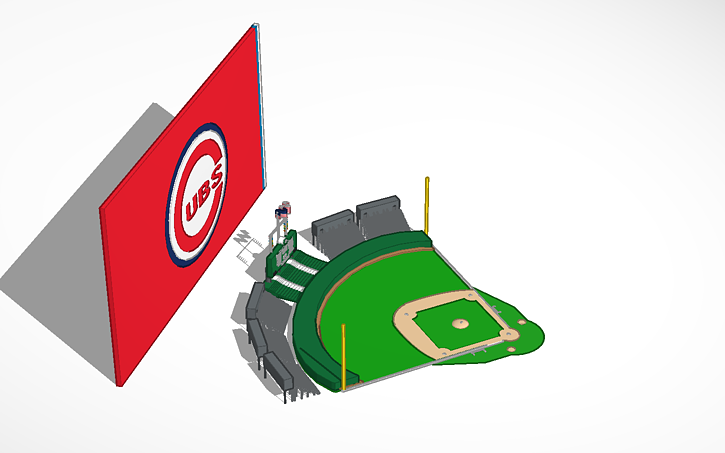 3D design Wrigley Field - Tinkercad
