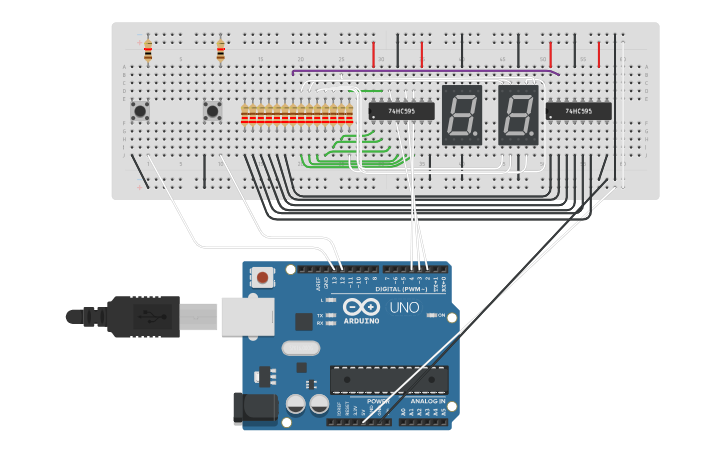Circuit design Scoreboard - Tinkercad