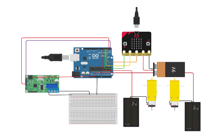 Circuit design Bluetooth Araç | Tinkercad