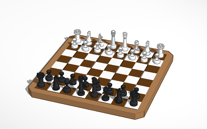3D design Chess Board - Tinkercad