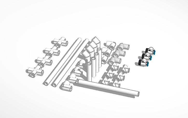 3D design PVC Parts - Tinkercad