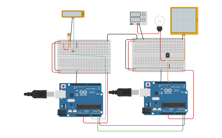 Circuit Design Illumination Control Using I2c Tinkercad