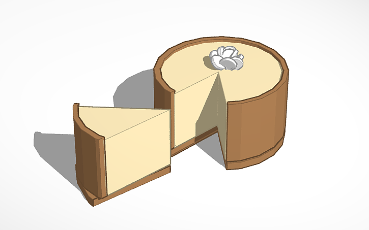 3D design Cheese Cake - Tinkercad