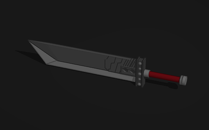 3D design Refurbished Cloud's Buster Sword - Tinkercad