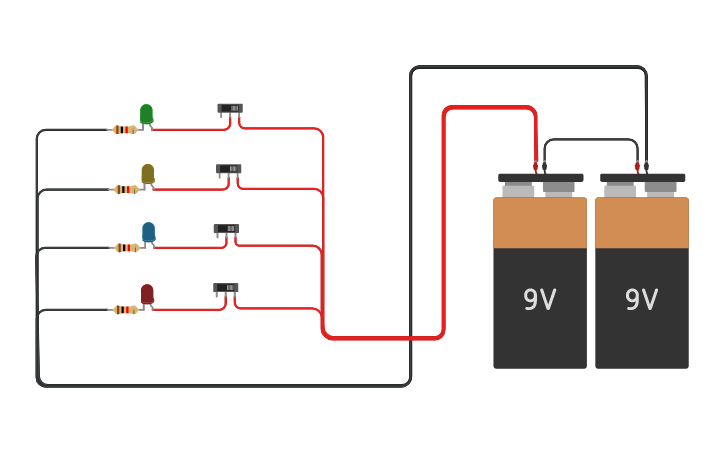 Circuit design parallel circuit | Tinkercad