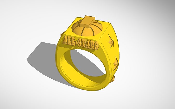 3D design all-star ring - Tinkercad