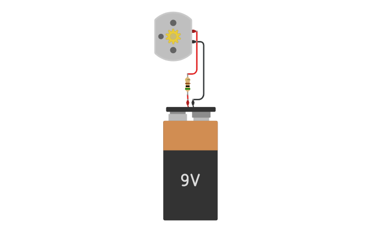 Circuit design 9V battery - Tinkercad