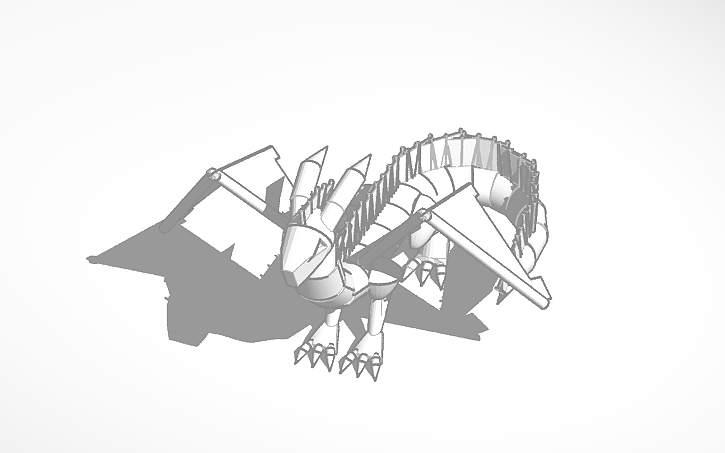 3D design dragon - Tinkercad